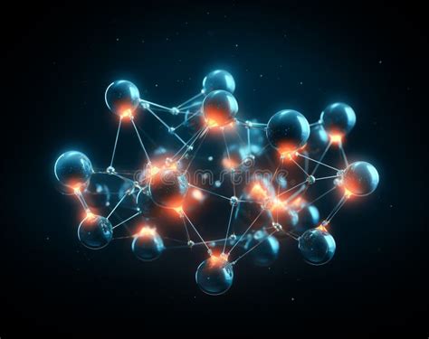 Atom Or Molecule Structure On Digital Background Stock Illustration Illustration Of Molecular