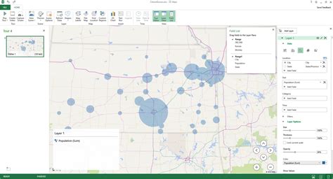 using the 3d map feature in microsoft excel 2016