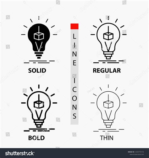 3d Cube Idea Bulb Printing Box Stock Vector Royalty Free 1243773172 Shutterstock
