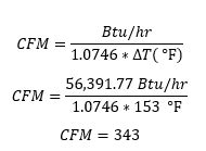 Calculating CFM Of Air Needed For Cooling