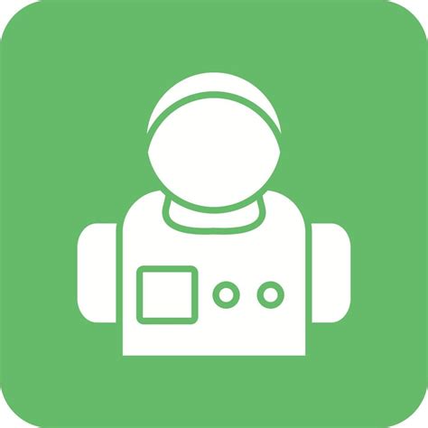 Astronaut Glyph Round Corner Background Icon 16008813 Vector Art At Vecteezy