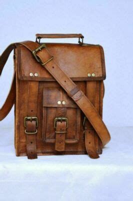 Hochwertige Vintage Aktentasche Kuriertasche Aus Leder Braun Laptop Herren Ec Ebayde