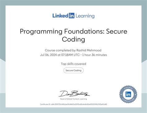 Rashid Mehmood On Linkedin Certificate Of Completion