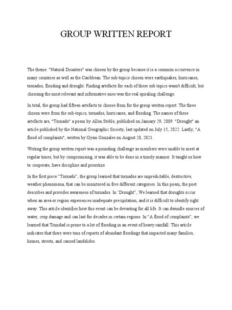 Group Written Report Pdf