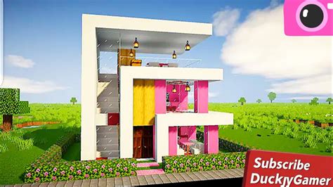 Minecraft Beautiful Modern House Easy Tutorial Youtube