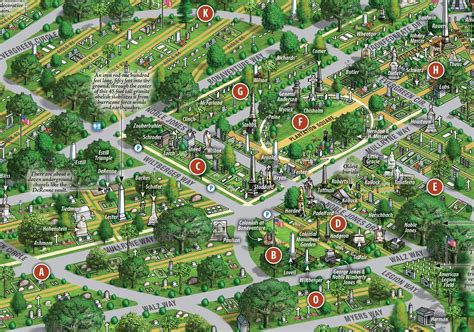 Bonaventure Historical Society Map Bonaventure Cemetery Map Spring