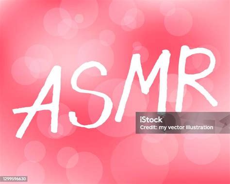 핑크 보케 배경에 Asmr 흰색 필기 글자 팟 캐스팅 방송 온라인 라디오 인터뷰 팟캐스트 채널 로고 포스터 티셔츠 배너 인쇄