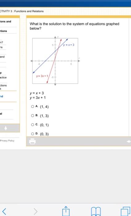 Solved What Is The Solution To The System Of Equations