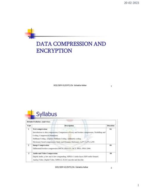 Inroduction To Data Compression And Encryption Concepts And Need Pdf