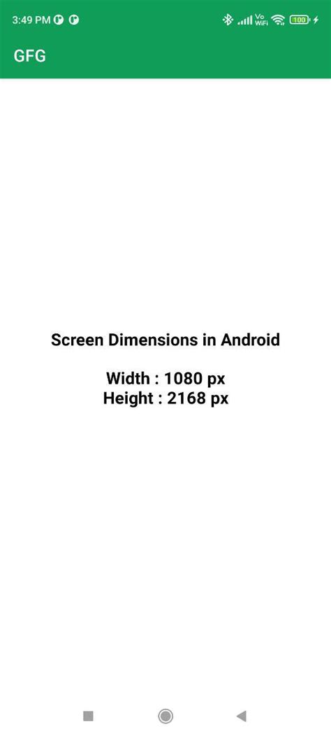 How To Get Screen Dimensions As Pixel In Android GeeksforGeeks