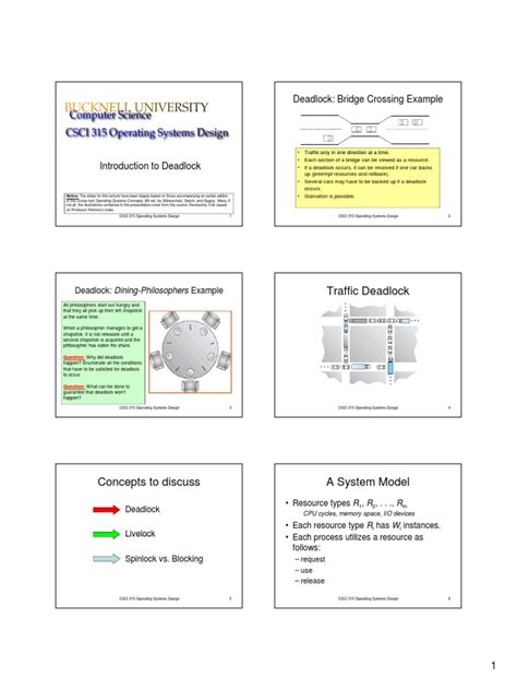 Traffic Deadlock Deadlock Bridge Crossing Example Pdf Distributed