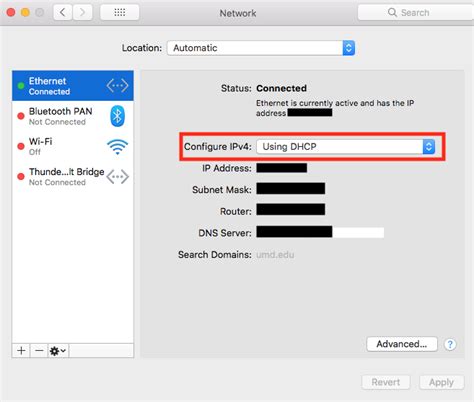 Configure An Office Ethernet Connection For Mac Os Sierra And Above