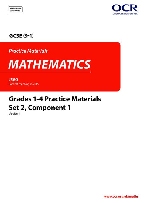 Gcse 9 1 Mathematics J560 05 Paper 5 Higher Tier Practice Paper Set 2