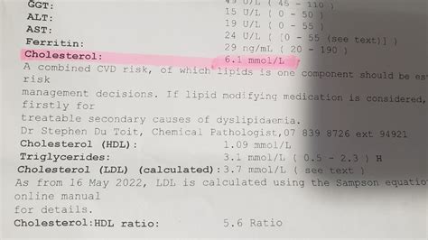 Lab Results R Cholesterol