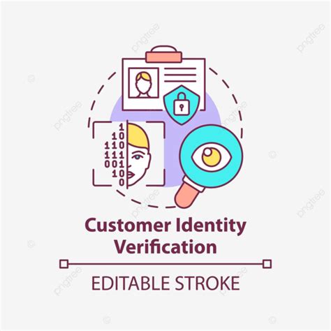 Customer Identity Verification Concept Icon Abstract Identify Password Vector Abstract