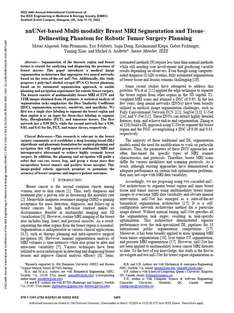 Nnunet Based Multi Modality Breast Mri Segmentation And Tissue Delineating Phantom For Robotic