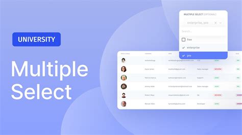 How To Use The Multiple Select Component For Filtering Data Youtube