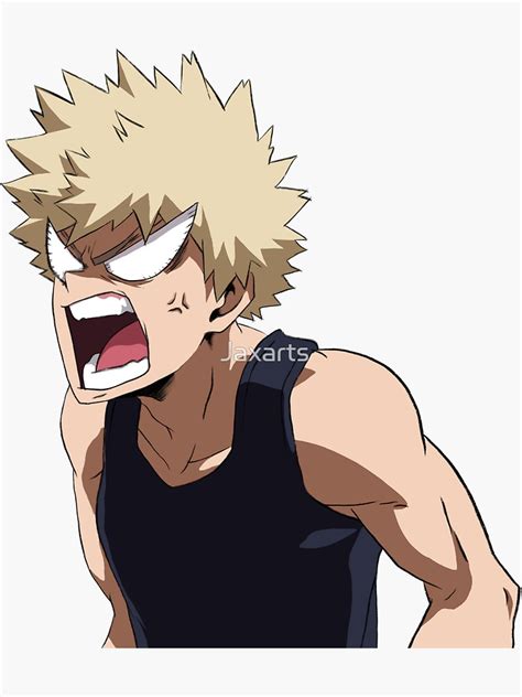 Angry Bakugo Sticker For Sale By Jaxarts Redbubble