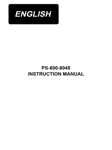 instruction eg juki ps 800 pdf