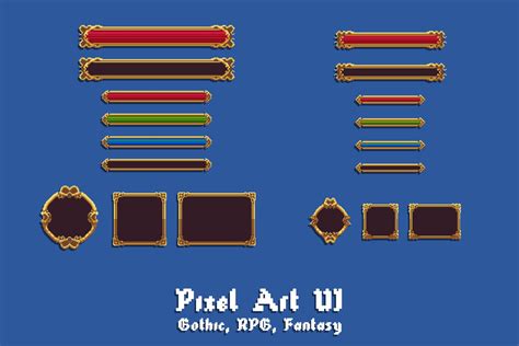 Pixel Art Ui Gothic Rpg Fantasy 2d Gui Unity Asset Store