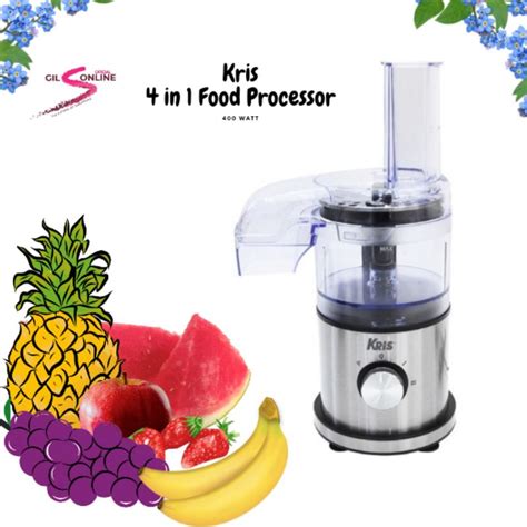 Jual Slicer Chopper Blender Grinder Kris 4 In 1 Food Processor 400 Watt Shopee Indonesia