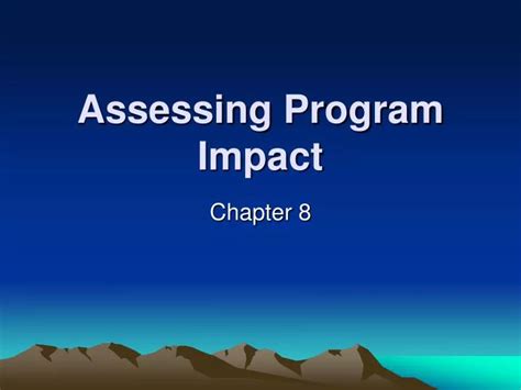 ppt assessing program impact powerpoint presentation free download