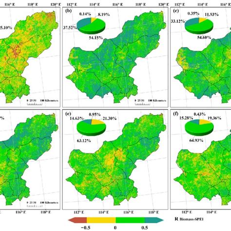 A F Spatial Distribution Maps Representing The Correlations Between