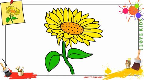 How To Draw A Sunflower Step By For Beginners Best Flower Site