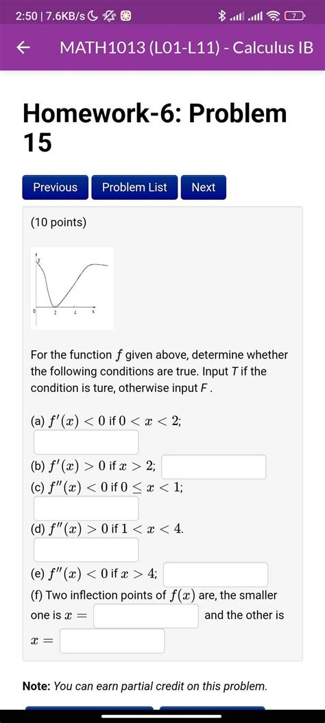 Solved 10 Points For The Function F Given Above Determine Chegg Com