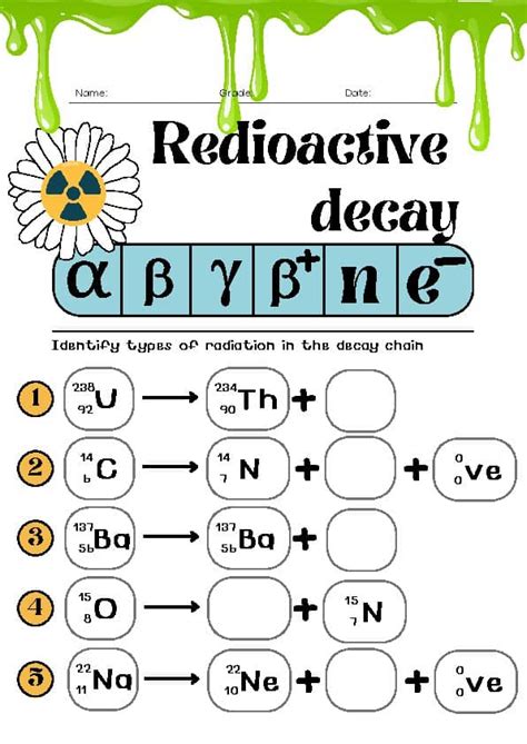 Redioactive Decay By Chemandtechnology Tpt