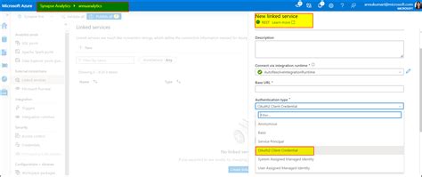 synapse rest linked service microsoft qanda