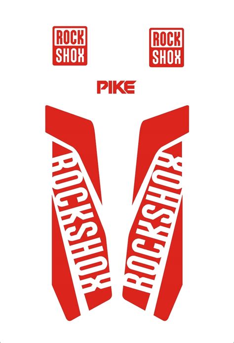 PIKE ROCK SHOX czerwone naklejki na amortyzator - 7074513072 - Allegro.pl