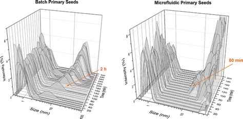 Time Resolved Dls Measurement Results For Seeds Synthesized In Batch
