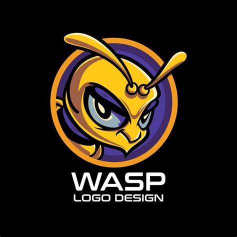 Premium Vector Wasp Cartoon Vector Logo Design