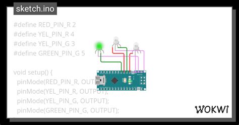Trafic Light Wokwi Esp32 Stm32 Arduino Simulator