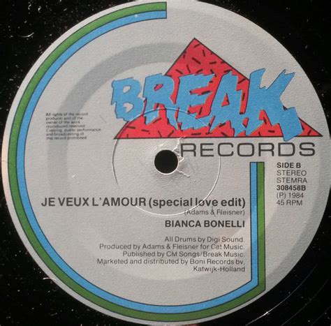 Bianca Bonelli Je Veux Lamour Follow Me Vinyl Pussycat Records