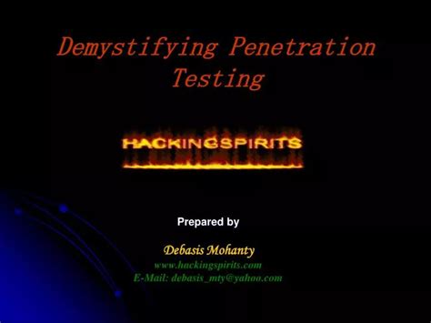Ppt Demystifying Penetration Testing Powerpoint Presentation Free Download Id 4834143