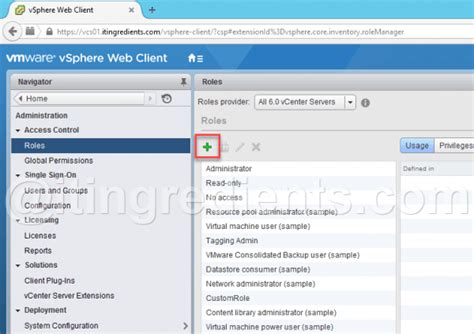 How To Create Role In Vmware Vsphere Esxi 6 Define Custom Role
