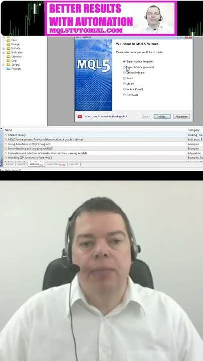 Creating An Automated Expert Advisor In Metatrader 5 Trading Mql5 Youtube