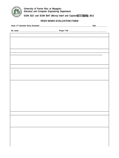 FREE Sample Evaluation S In MS Word PDF Excel Ece Uprm Doc Template PdfFiller