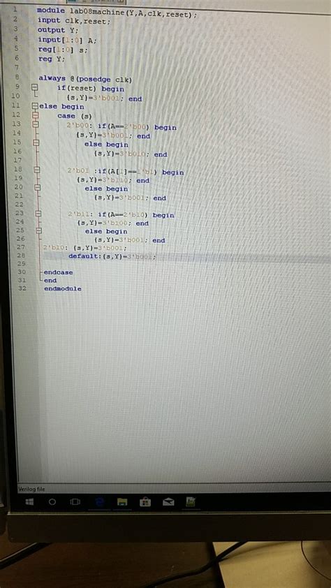 Solved 1module Lab08machine Yaclkreset Input Clkreset