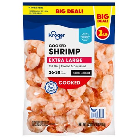 Kroger® Extra Large Shrimp Cooked Peeled And Deveined Tail On Big Deal