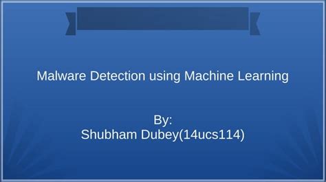 Malware Dectection Using Machine Learning Odp Operating Systems Computer Software And