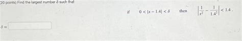 Points Find The Largest Number Delta Chegg