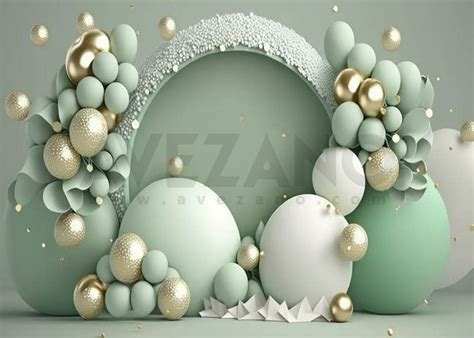 Avezano Balloon Arch Light Green Birthday Decorations Photography Back