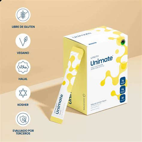 Unimate Bebida De Yerba Mate Para Energía Y Enfoque Unicity