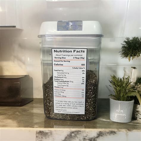 Editable Nutritional Facts Table Template Canva Multiple Formats Digital Download Canva