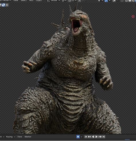 Godzilla Minus One Free 3d Model Rigged Cgtrader