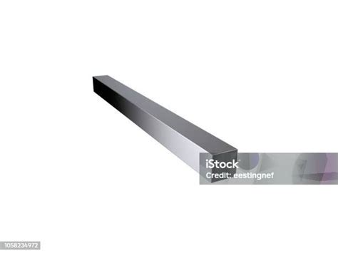 금속 막대 광장입니다 흰색 배경에 고립 3d 렌더링 그림입니다 0명에 대한 스톡 사진 및 기타 이미지 0명 3차원 형태 강철 Istock