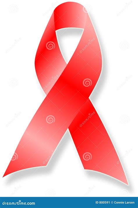 Aidshiv Awareness Ribbon Cartoon Vector 800591